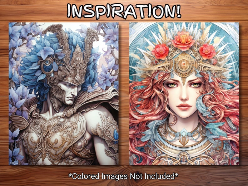 30 Greek Gods Coloring Page Book - Adults + Kids - Instant Download ...