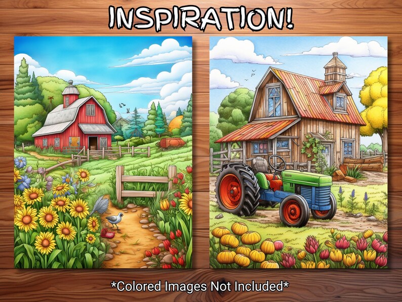 30 Barnyard Buddies Coloring Page Book Adults Kids - Etsy