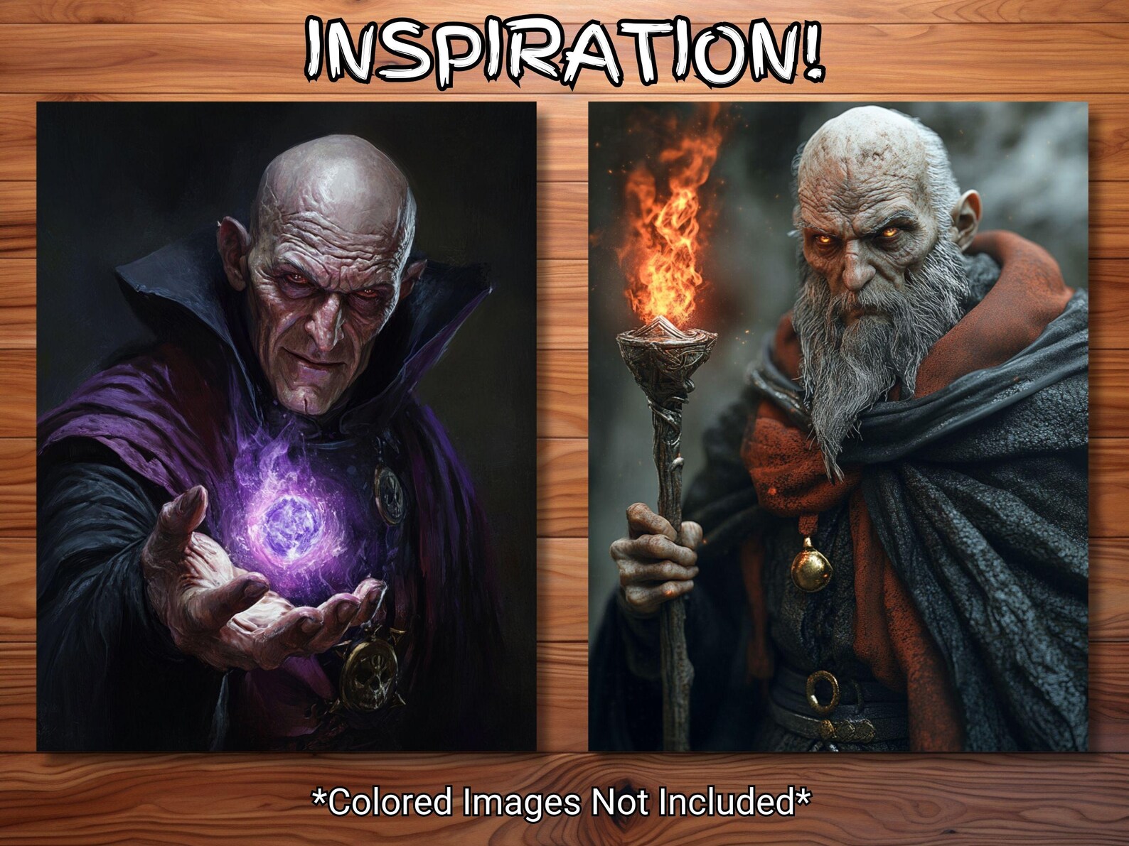 30 Wicked Warlocks Coloring Page Book - Adults + Kids - Instant ...