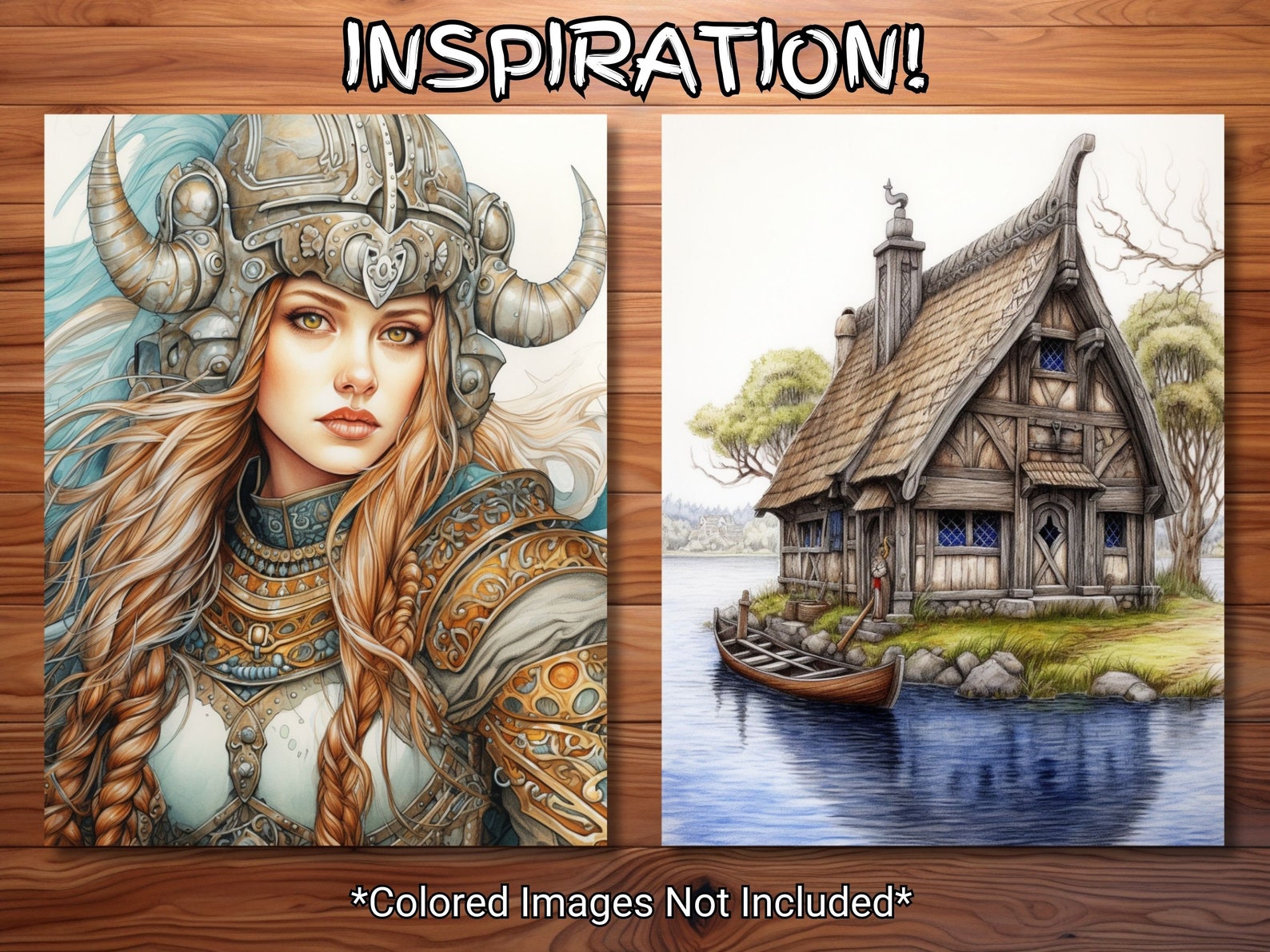 30 Battle for Valhalla Coloring Page Book - Adults + Kids - Instant ...