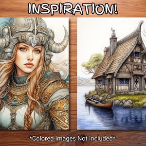 30 Battle for Valhalla Coloring Page Book - Adults + Kids - Instant ...