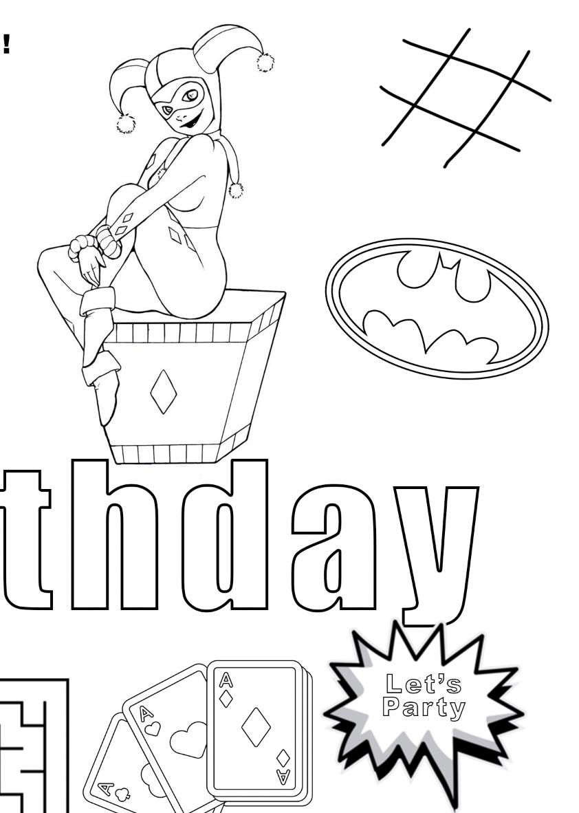 Custom Villians Superhero Coloring Sheet, Joker Activity Sheet, Super ...