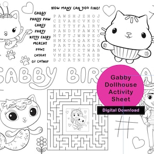 Gabby's Dollhouse Coloring Sheet, Gabby Activity Sheet, Printable Gabby ...