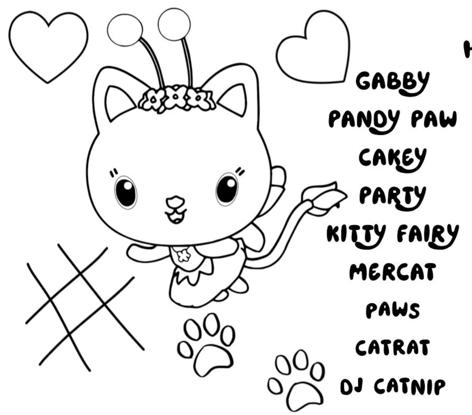 Gabby's Dollhouse Coloring Sheet, Gabby Activity Sheet, Printable Gabby ...