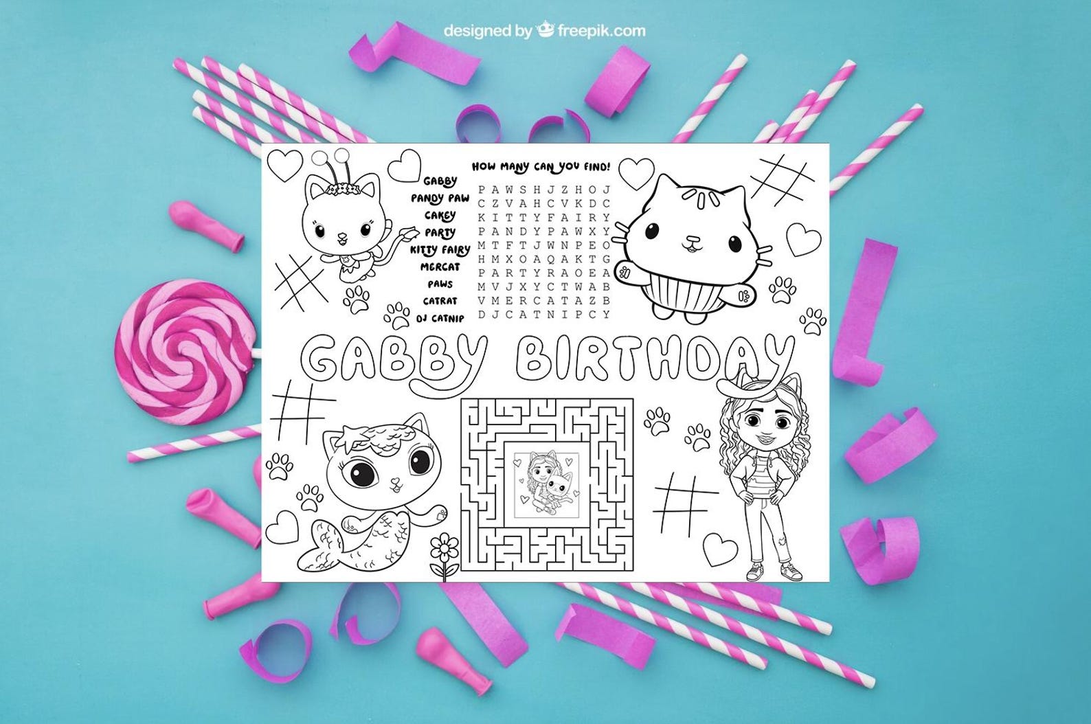 Gabby's Dollhouse Coloring Sheet, Gabby Activity Sheet, Printable Gabby ...