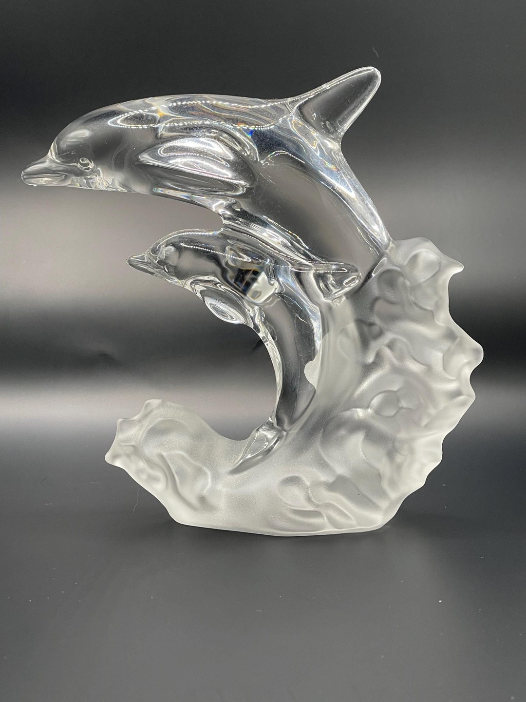 Lenox Crystal Dolphins Figurine - Etsy