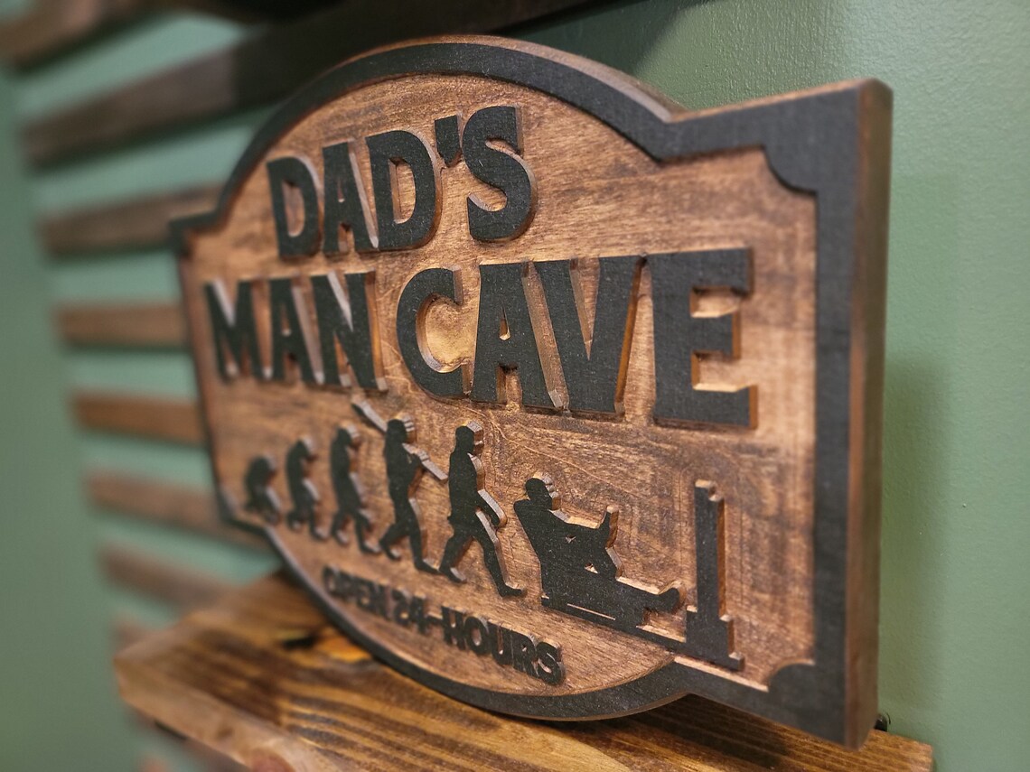 Dad's Man Cave Sign - Etsy
