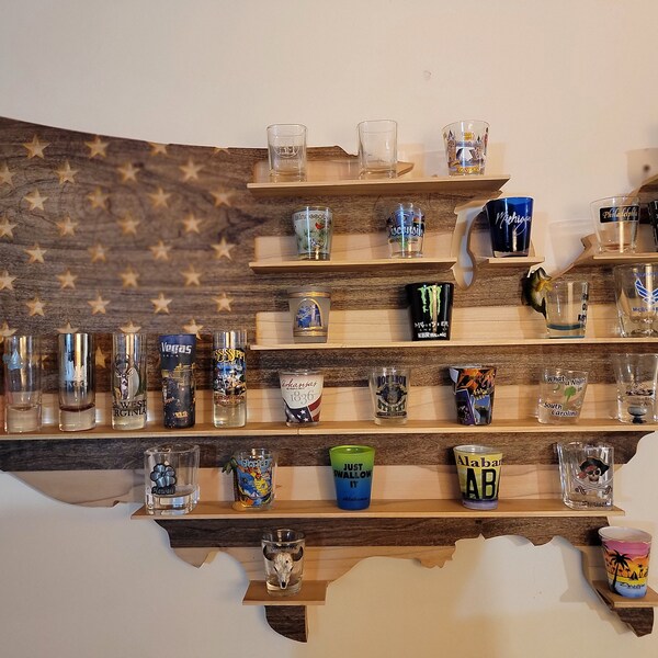 Shot Glass Display - Etsy