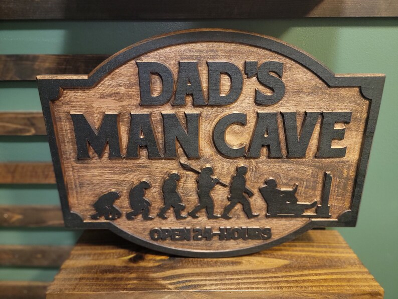 Dad's Man Cave Sign - Etsy