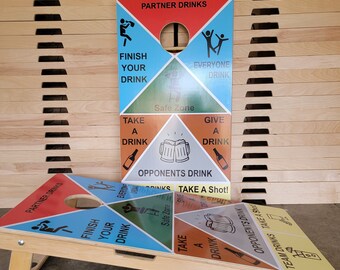 Set of 2 Corn Hole Decal, Fun Beer Drinking Game Cornhole Board Wrap ...