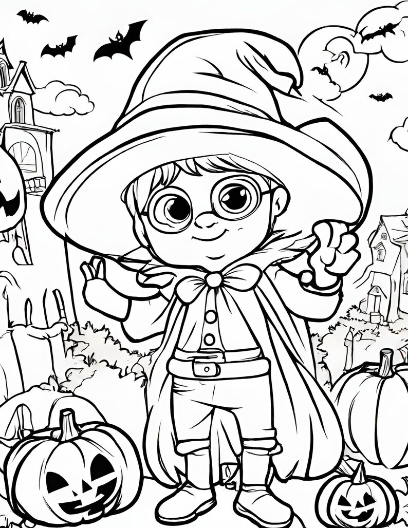 Halloween Coloring Pages Printable 50 Spooky Designs for Kids and ...