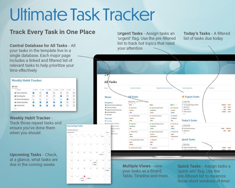 Notion Template Content Creators, Digital Product Business Template ...