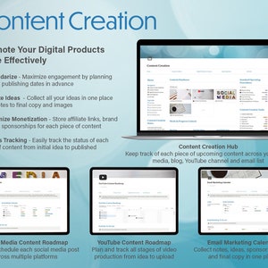 Notion Template Content Creators, Digital Product Business Template ...