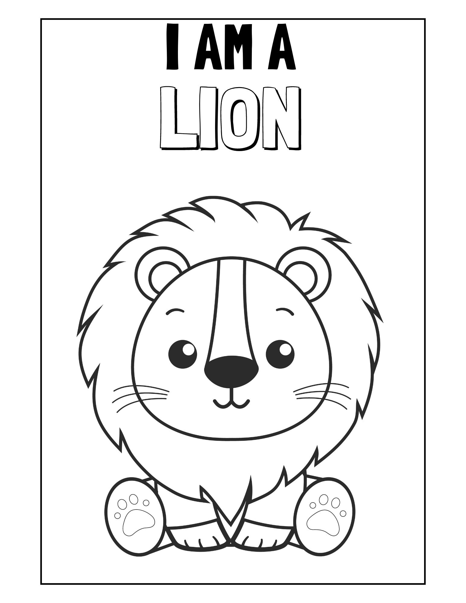Baby Animal Coloring Pages With Names, Learning Animals, Coloring Pages ...
