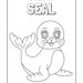 Baby Animal Coloring Pages With Names, Learning Animals, Coloring Pages ...