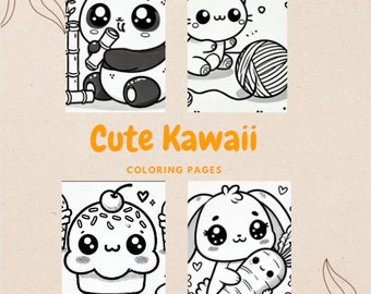 100 Summer Kawaii Coloring Book Pages, Cute Coloring Pages, Anime ...