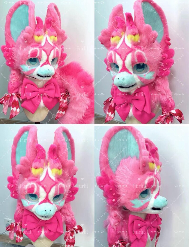 Pink Barbie Dragon Fursuit Partial: Head, Paws, Tail - Etsy