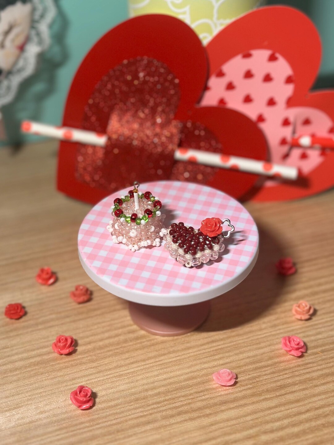 Beaded Pink Cake - Etsy