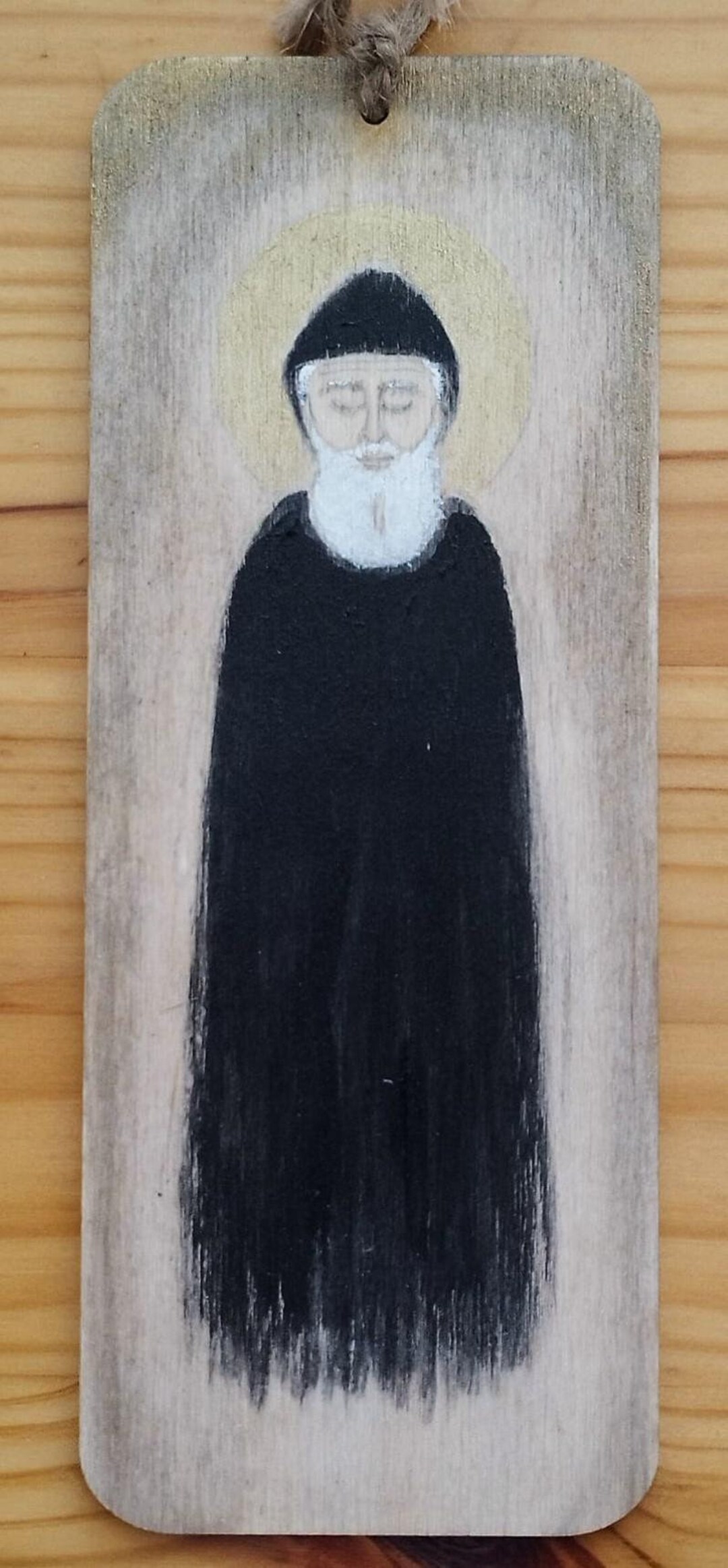 Painting of St. Charbel Religious Art Unique Gift Decoration Interior ...