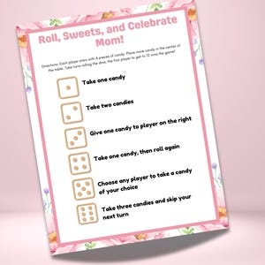 Mother's Day Candy Dice Game, Candy Dice Game, Mother's Day, Bonus Mom ...