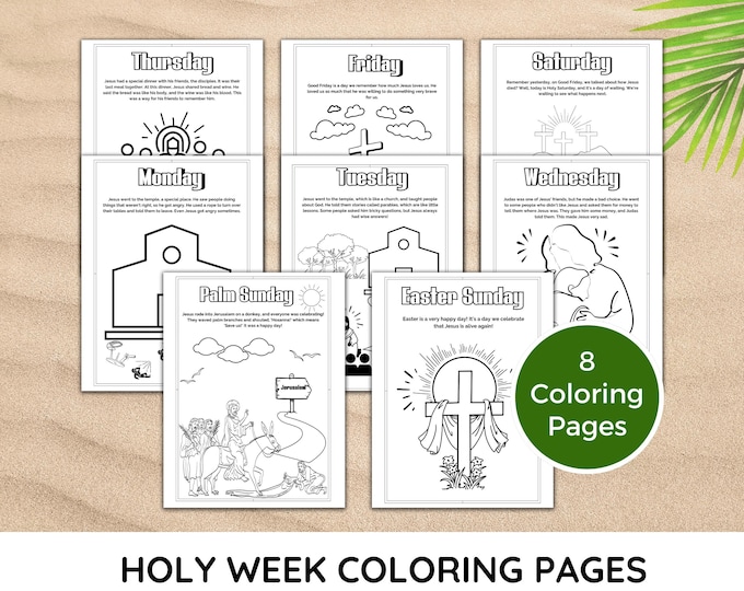 Easter Story Mini Book, Easter Story Coloring, Easter Activities, Holy ...