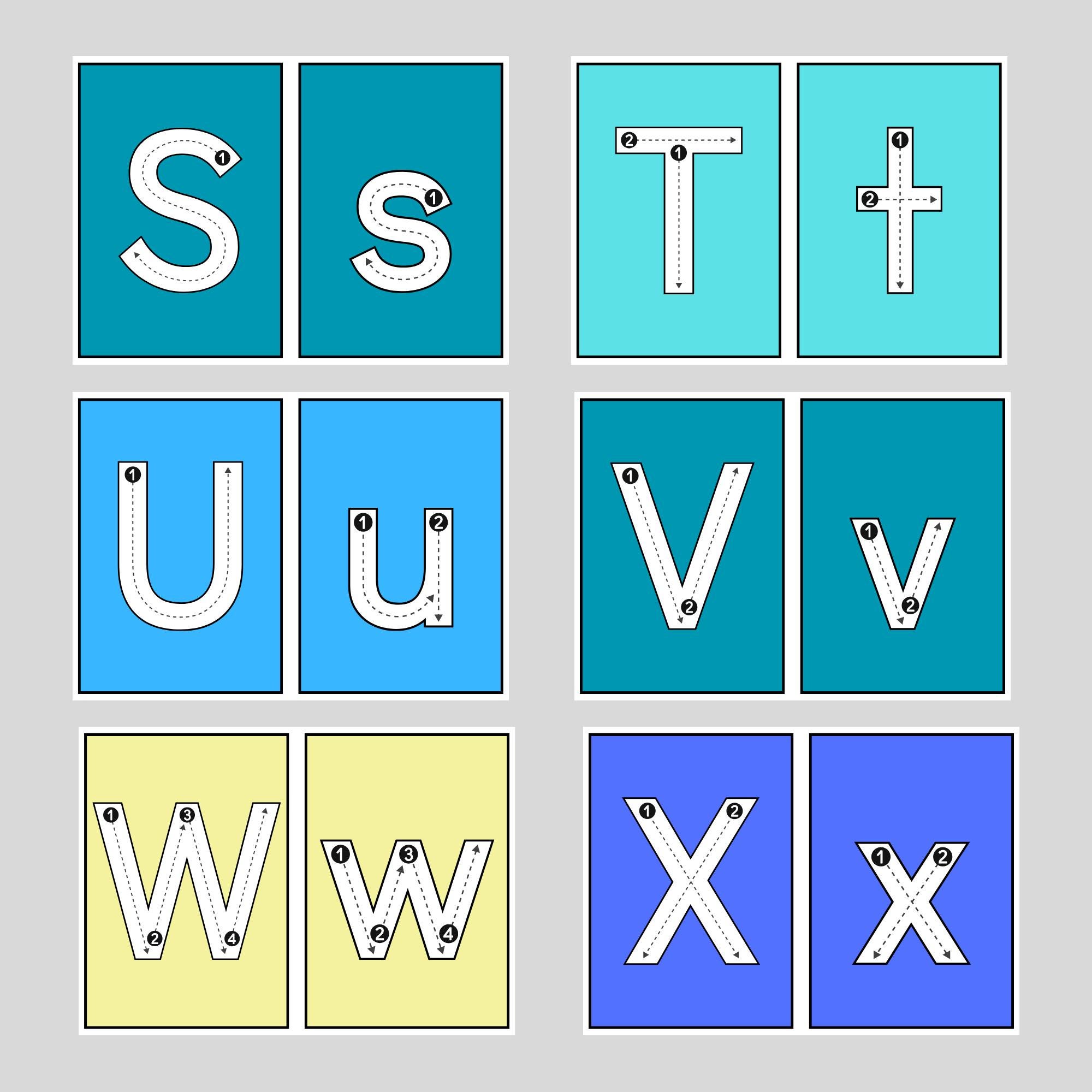 ABC Printable Tracing Flashcards Alphabet Learning Cards Preschool ...