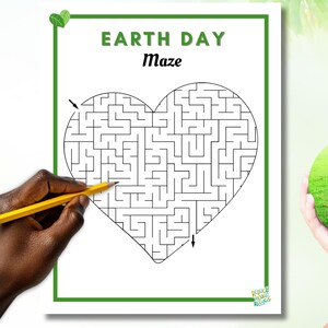 Kids Earth Day Activity Sheets- Coloring Sheet- Maze- Scavenger Hunt ...