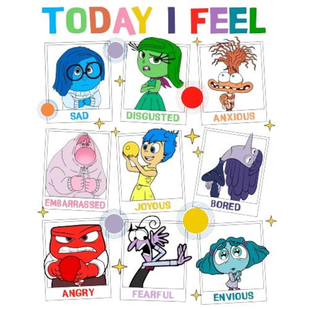 Inside Out 2 Themed Emotion Flashcards Printable PDF for Kids Emotional ...