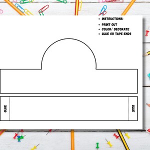 First Grade Paper Crown Craft: Printable Coloring Activity (PDF ...