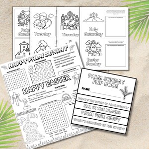 Holy Week Activity Bundle for Kids: Easter Story, Placemats (digital ...