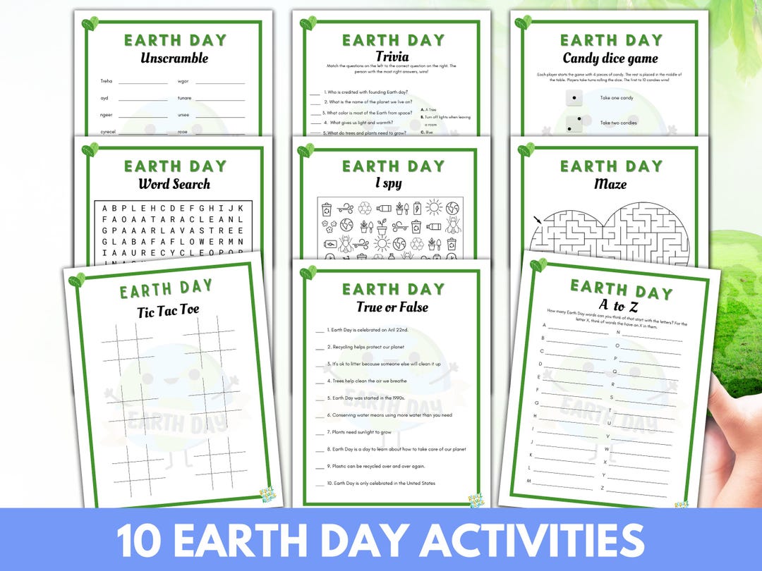 Earth Day Activity Bundle, Activity Sheets, Earth Day, Earth Day Games ...
