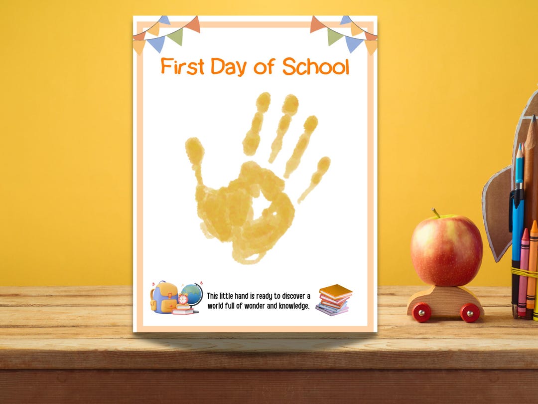 Back to School Handprint Craft, First Day of School Handprint ...