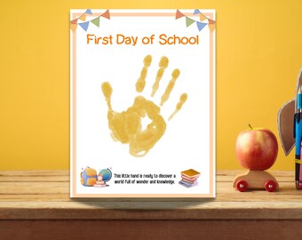 Back to School Handprint Craft, First Day of School Handprint ...