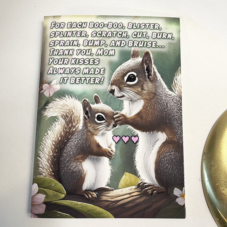 For Each Act of Love, Mother's Day Squirrel Notecard Squirrel Mom and ...