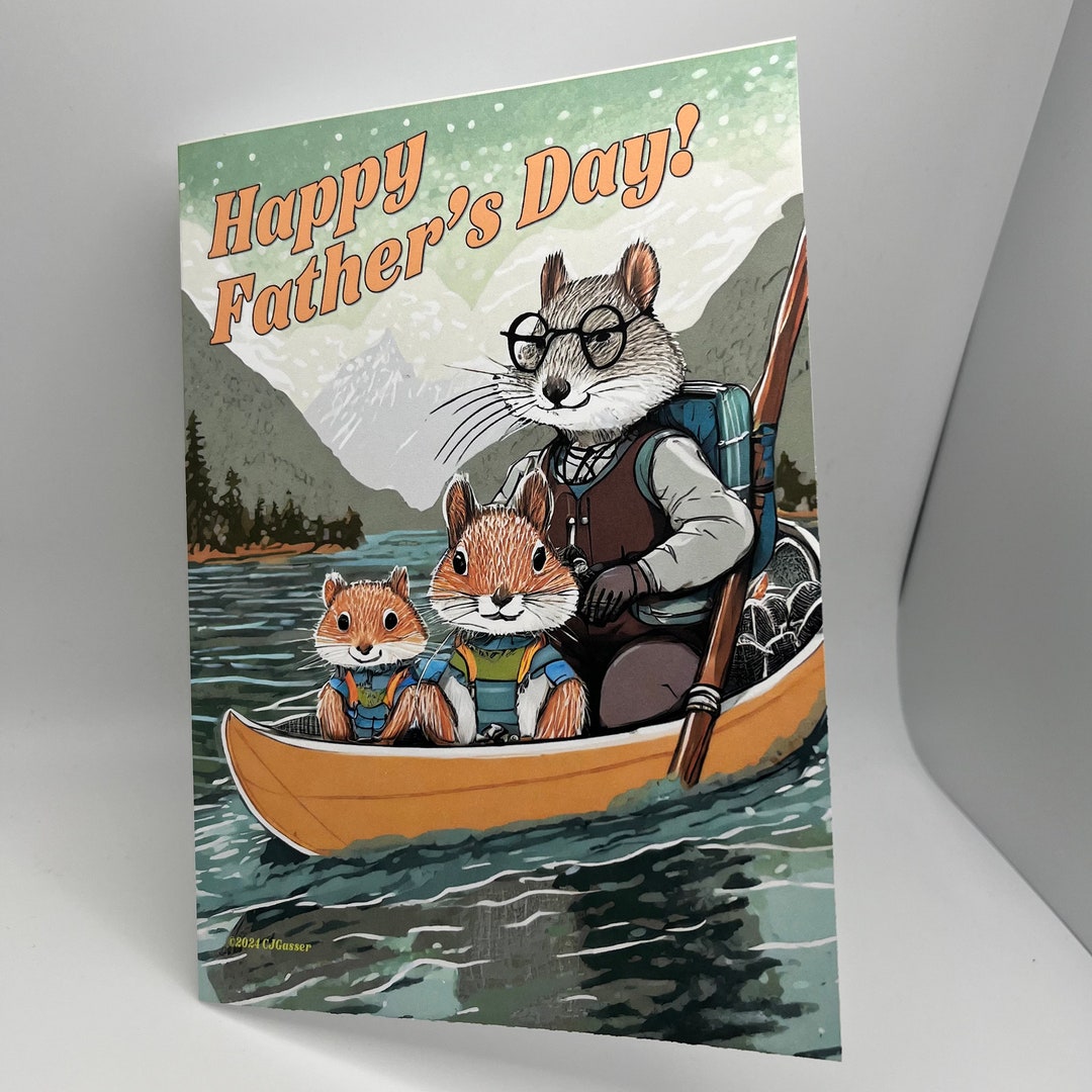 Happy Father's Day | Squirrel Daddy & Kids Enjoying a Boat Ride ...