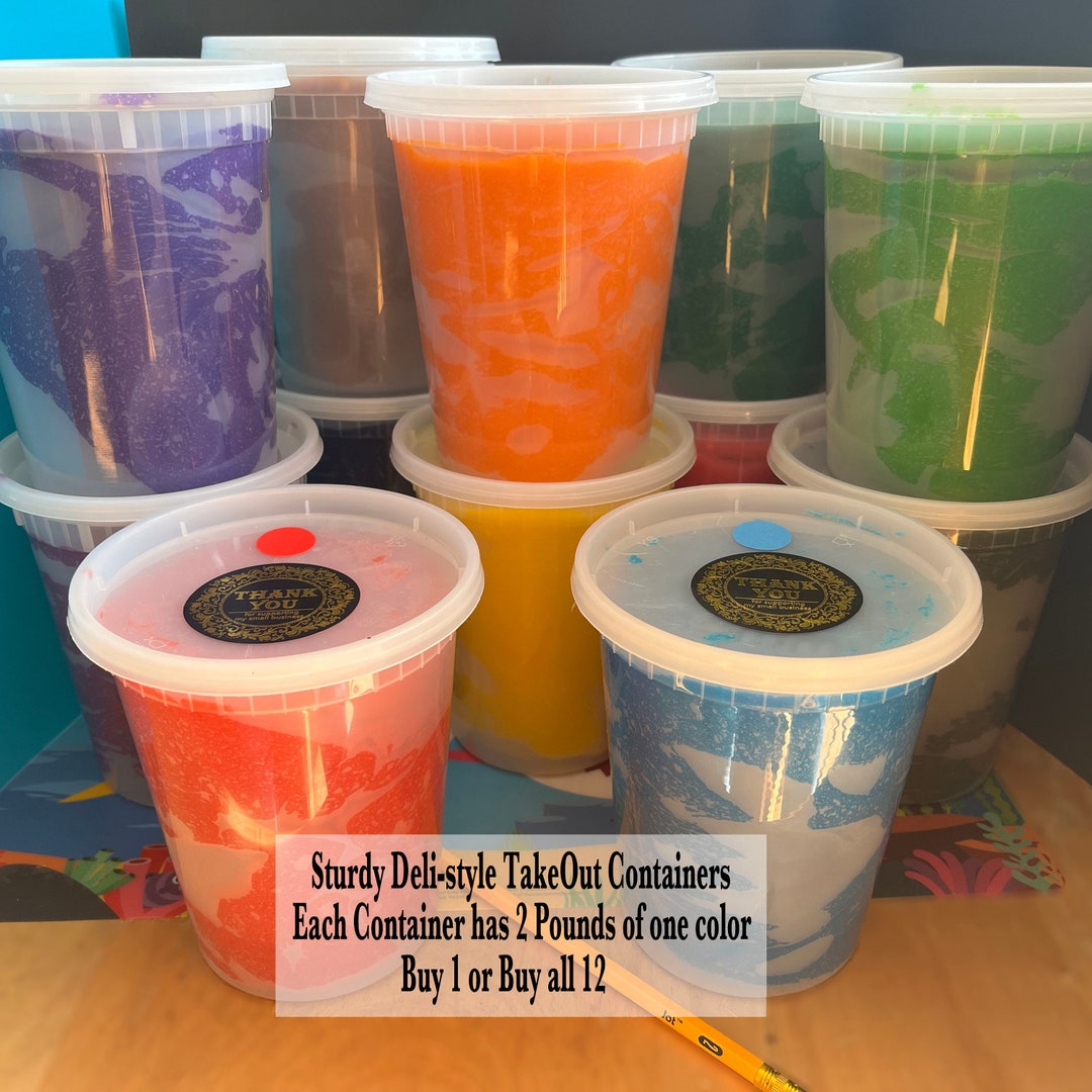 2 Lb Container, 12 Vivid Rainbow Colors, Homemade Play Modeling Dough ...