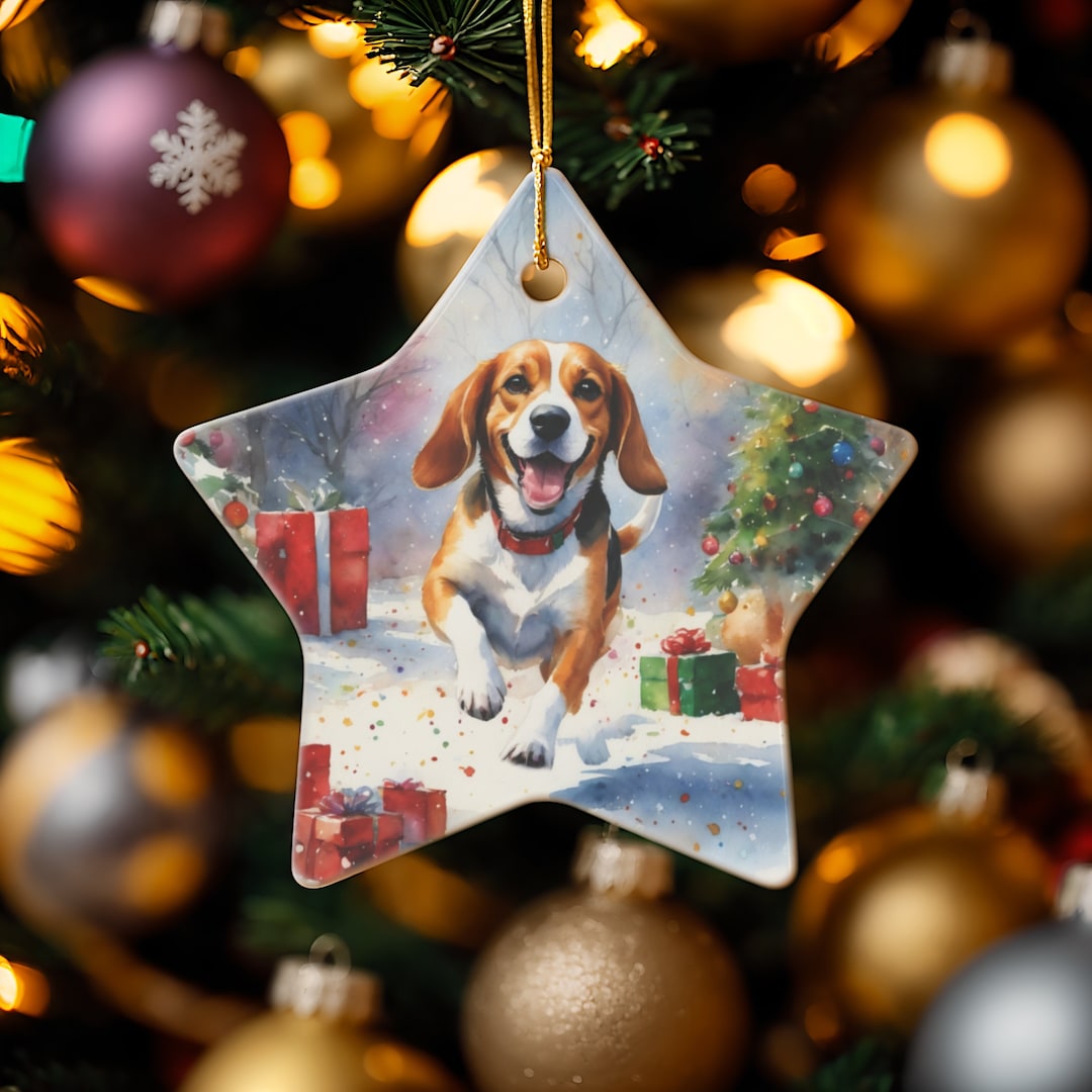Beagle Ornament 2023 Beagle Christmas Ornament Decoration - Etsy