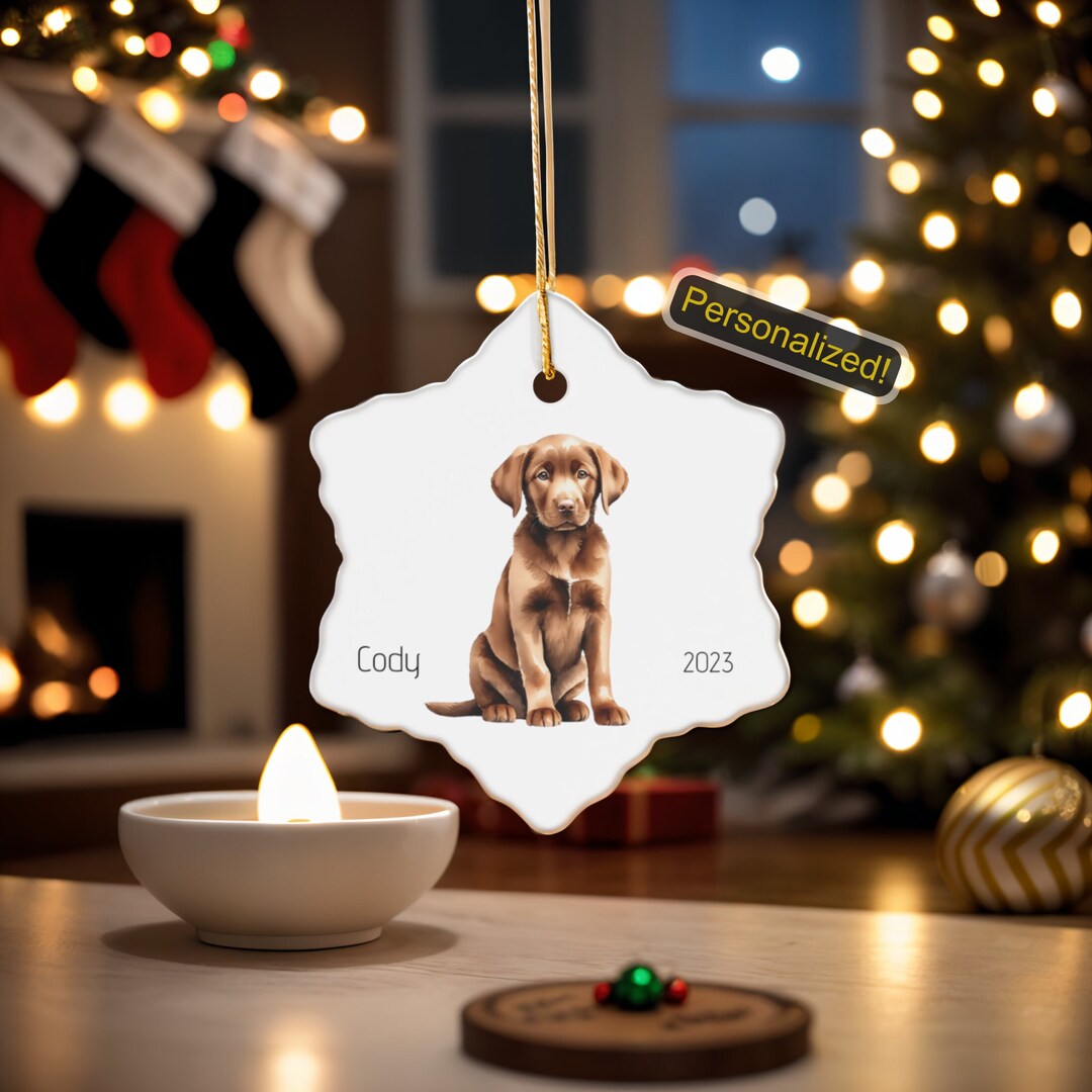 Labrador Christmas Ornament 2023 Brown Labrador Ornament - Etsy