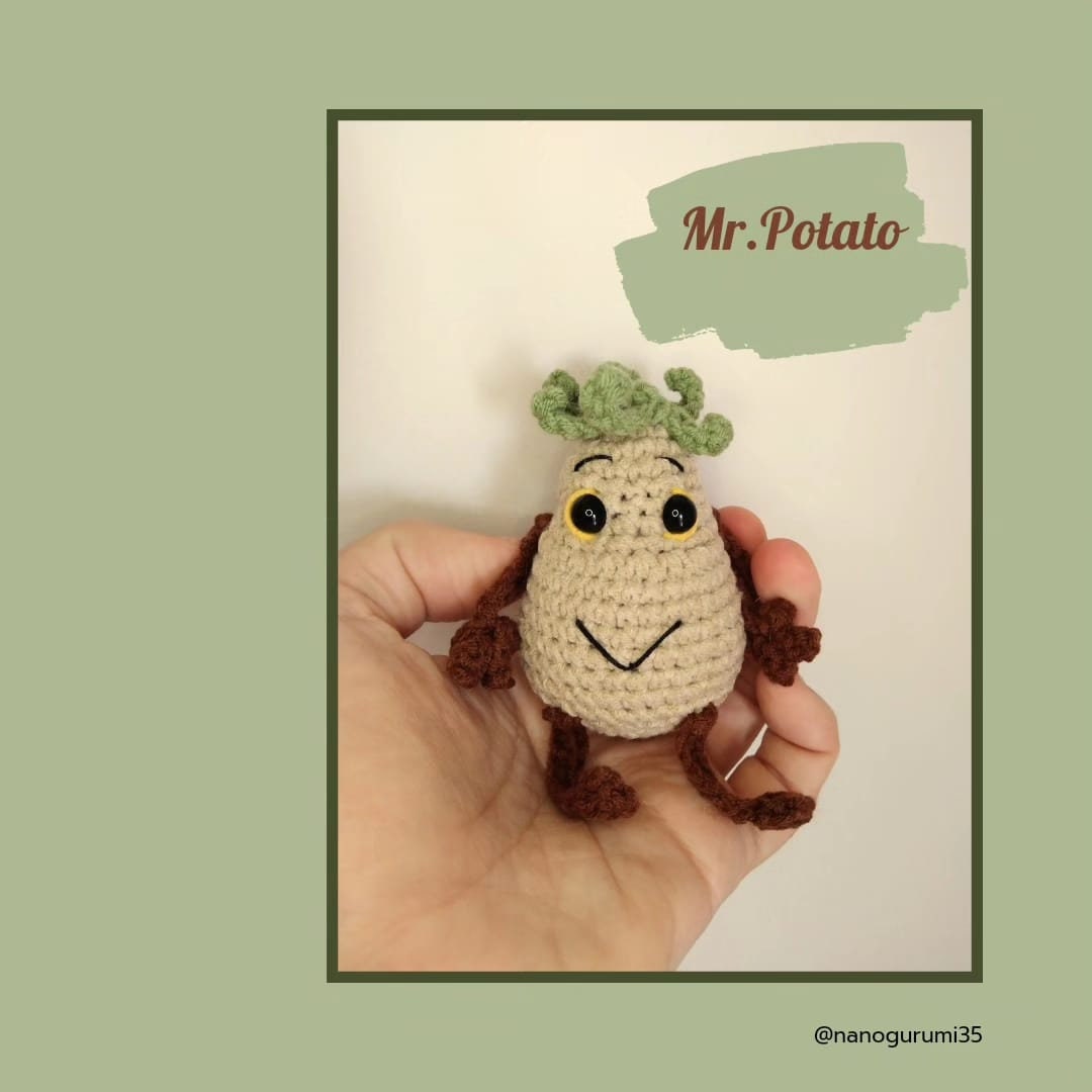 Mr. Potato Amigurumi Digital Pattern PDF, Crochet Pattern Amigurumi ...