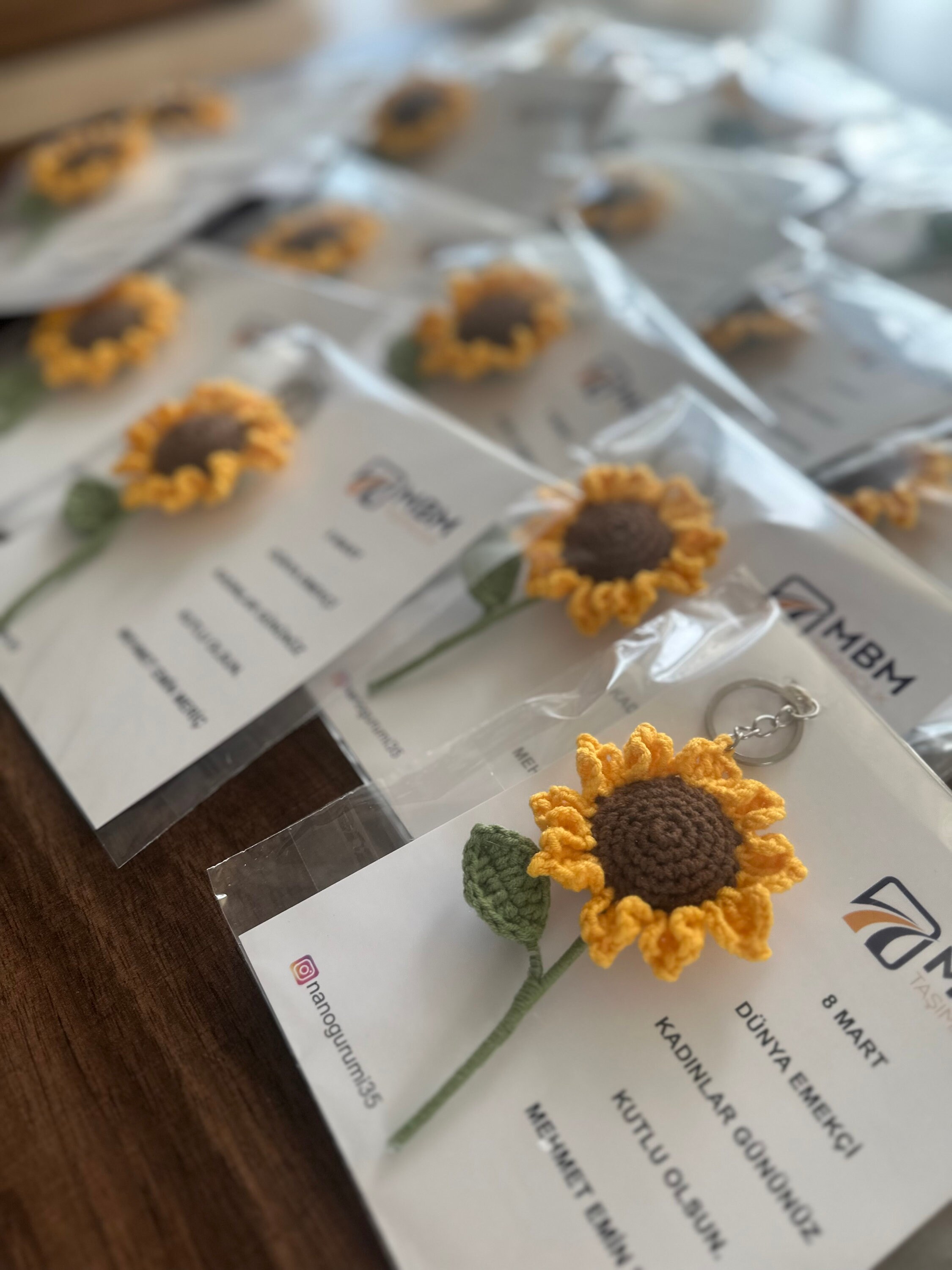 Custom Amigurumi Keychain Mini Crocheted Charm With Your Text or Logo ...