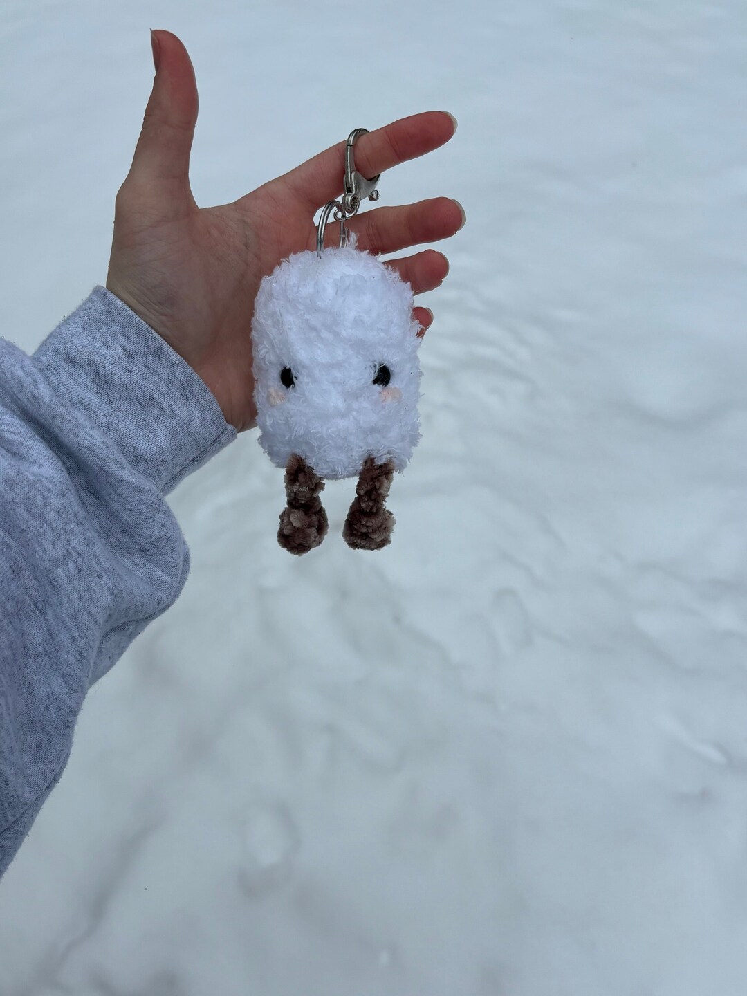 Marshmallow Plush Keychain - Etsy