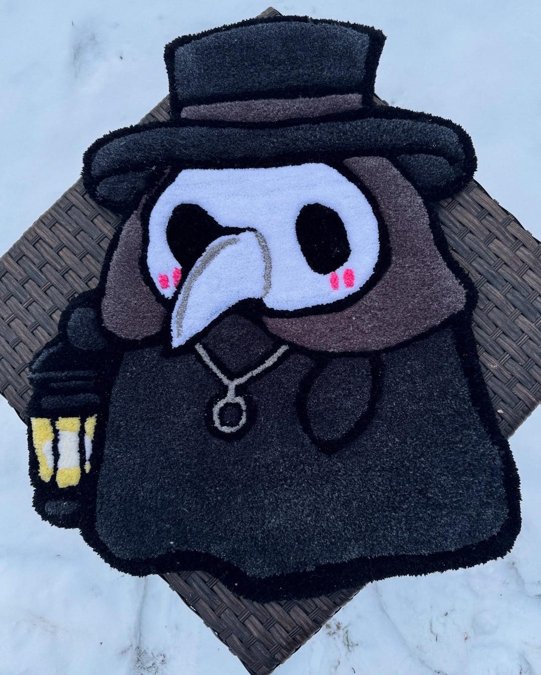 Plague Doctor Tufted Rug - Etsy
