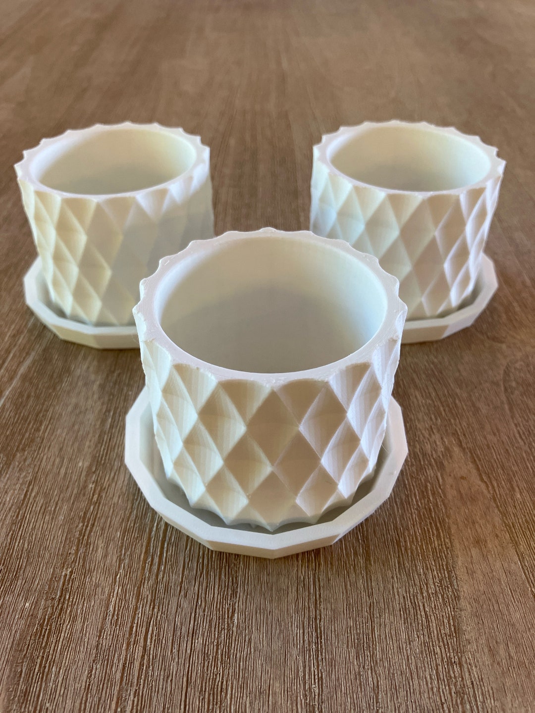 Modern Planter 3 Pack Bundle Geometric Cute - Etsy
