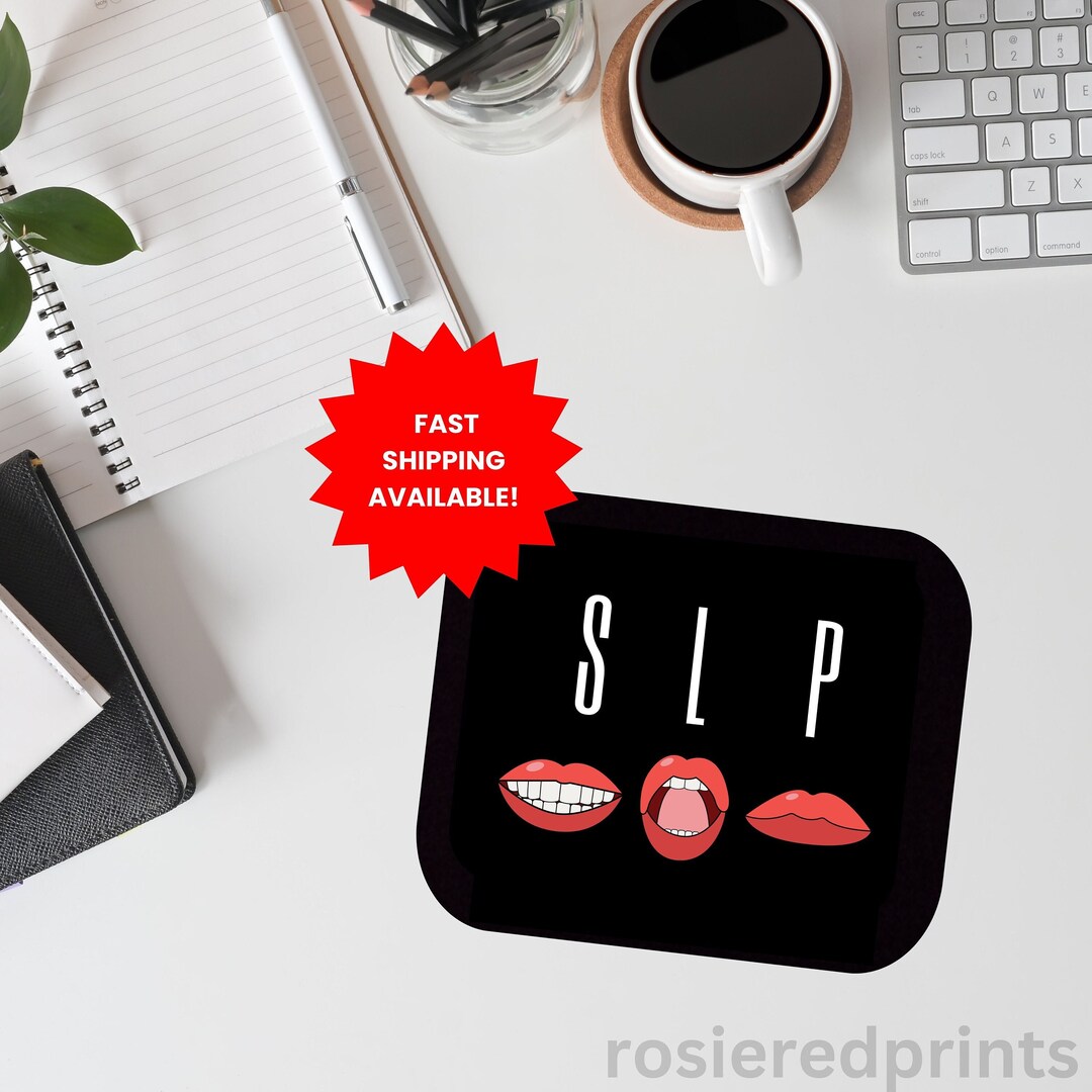 SLP Lips and Mouth Rectangle Mouse Pad, Speech Language Pathology Gift ...