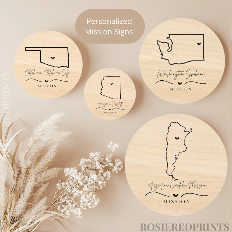 Custom Sister Mission Wooden Sign Gift, Personalized LDS Missionary ...