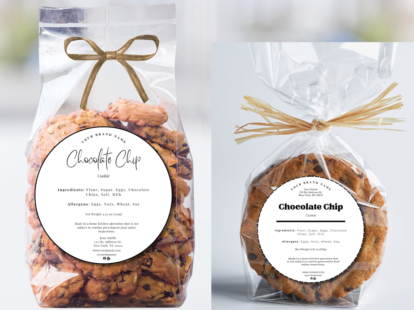 Cottage Law Editable Label Template, Bakery Food License Sticker, Home ...