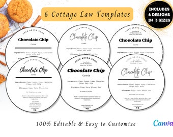 Cottage Law Editable Label Template, Bakery Food License Sticker, Home ...