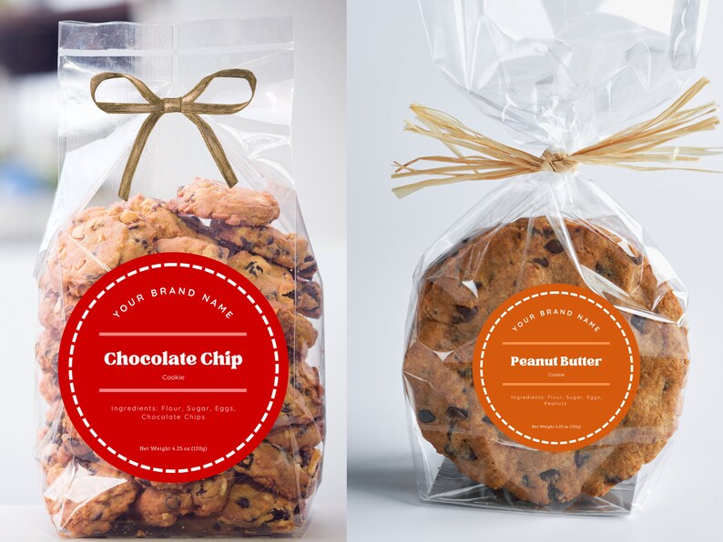 Editable Flavor Label Template, Product Labels, Cookie, Bakery, Custom ...