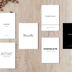 Editable Coffee Syrup Label Templates coffee Bar Decor, Soda Syrup ...