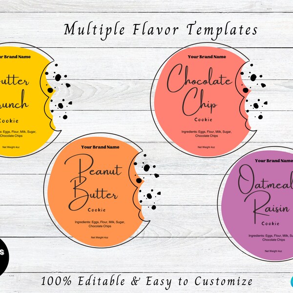 Canva Cookie Stickers - Etsy